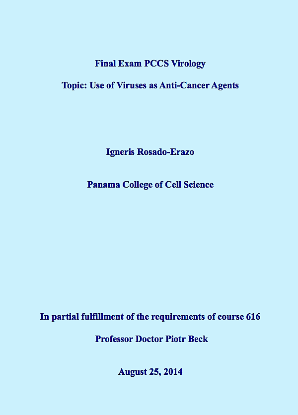 Academic Program Overview – Panama College of Cell Science